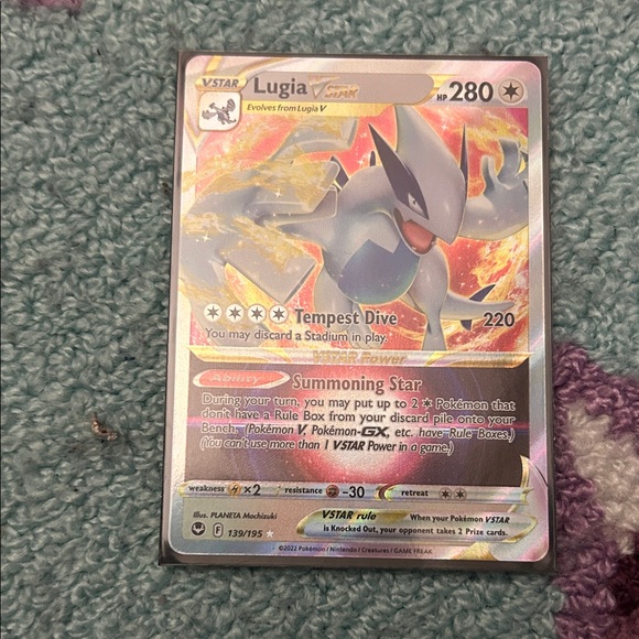 Pokemon | Other | Pokemon Lugia Vstar Card Silver And Blue | Poshmark